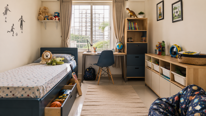 Decluttering Magic: Creative Kids' Room Storage Solutions for Indian H
